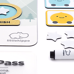 LitteHippo Magnetic Star Reward and Behavior Chart - Rewards Board for Potty and Sleep Training - Chores Chart for Toddlers - Responsibility Chart for Kids at Home (Includes Bonus Bedtime Pass)