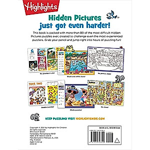 The Hardest Hidden Pictures Book Ever: 1500+ Tough Hidden Objects to Find, Extra Tricky Seek-and-Find Activity Book, Kids Puzzle Book for Super Solvers (Highlights Hidden Pictures)