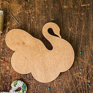 Lonjew Wood Swan Bead Storage Tray, Bead Case With Lid, Seed Beads Organizer Container Transparent Clear Lid, Bead Tray Magnet Cover, Magnetic Needle Holder