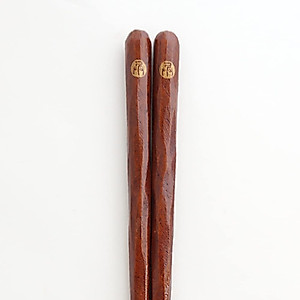 Hyozaemon Kezuri Chopsticks Red/Manilkara M 21.5cm HC-0106