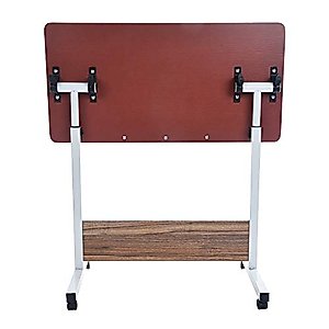 Toxz Household Office Desk Computer Task Table,Adjustable Height and Fold,Locking Casters,80CM 40CM,with Installation Tool(Ship from US!)