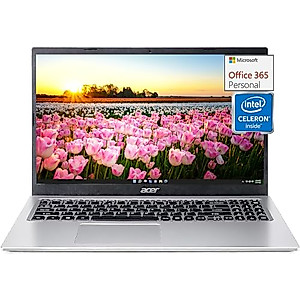acer 2023 Aspire 1 Slim Laptop for Student, 2023 Newest 15.6" FHD Laptop, Dual-core, Intel Celeron N4500, 12GB RAM, 128GB eMMC, Student & Business, Thin and Light, Win 11 Home S, Bundle with JAWFOAL