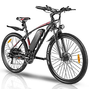 Vivi Electric Bike, 27.5" Electric Mountain Bike for Adults, with 500W Motor 48V 10.4Ah Removable Battery, 20mph - Class 2 eBike, Up to 50 Miles Range, 21 Speed, Suspension Front