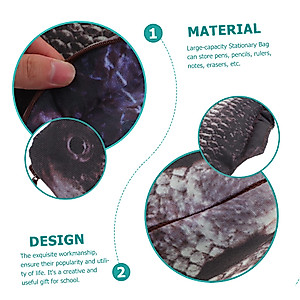 STOBOK Pencil Case Fish Shape Bag Large Capacity Pencil Bag Creative Pen Bag Pen Storage Bag Fake Fish Pen Bag Pencil Bag Stationery Holder Fish Bag Makeup Bag Fabric with Zipper