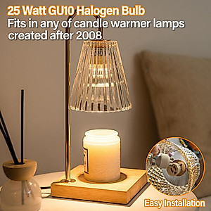 Gaormii Halogen GU10 120V 25W NP5 Replacement Bulb for Candle Warmer,Scent Wax Burner,Fragrance Melt,Warming Bulb MR16 JDR Dimmable,Warm White,4 Pack