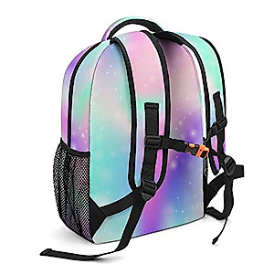 Mrokouay Custom Kid's Backpack Unicorn Galaxy Personalized Backpack Add Your Name Customization Backpack for Boys Girls Student