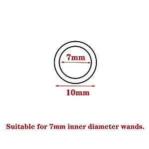 BOOHAO 12 PCS Wand Tip Hook Sleeve Clear Plastic Shapherds Hook Wand Tip Connector Wand Cap Connector Wand Cap Blind Wand Hook Replacement for Circular 6/25"(6mm) Blind Tilt Wand Repair