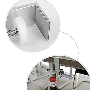 Angoily Silver Headphone Headphones Desk Iron Clamp Office Desktop Under- Under Arm Aluminum Adjustable Dual Premium Design Storage for with Mount Universal Rack All Head Display Fit Hook