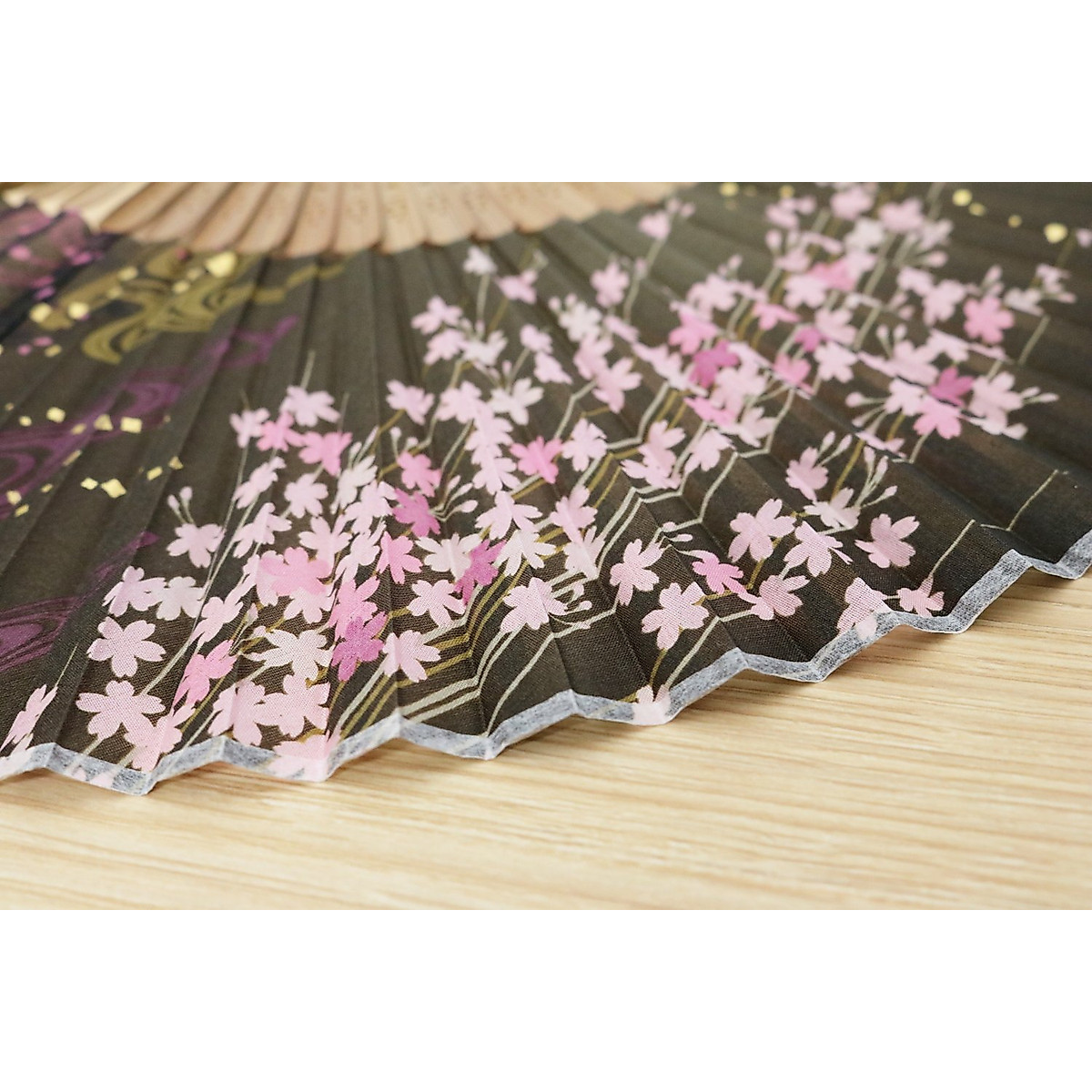 まつみ工芸 Asahi King 136001 Folding Fan Dragon Black