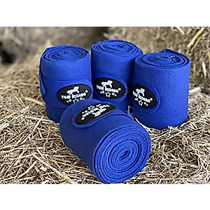 TGW RIDING Horse Polo Leg Wraps, 4-Pack (Royal Blue)(4.73inchesX118inches)