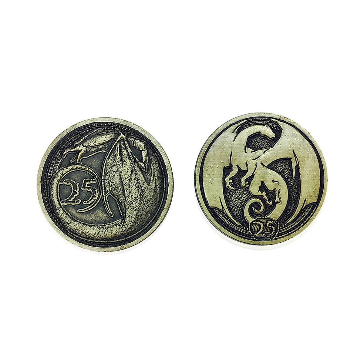 Norse Foundry Dragon Variety Pack (Set of 10) (Metal Plated Novelty) Adventure Coins for RPGs/LARP | DND Pathfinder Live Action Role-Playing Games