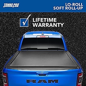Tonno Pro Lo Roll, Soft Roll-up Truck Bed Tonneau Cover | LR-2005 | Fits 2002 - 2008 Dodge Ram 1500/2500/3500 6' 6" Bed (78")