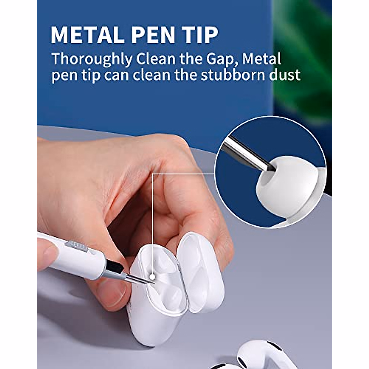 Bluetooth Earbuds Cleaner Kit for Airpods, 3 in 1 Multi-Function Cleaning Pen for AirPods Pro, Protable Cleaning Tools Compatible with Lego Huawei Samsung MI Earbuds and Other Earphones