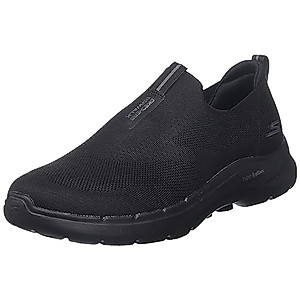 Skechers mens Gowalk 6 - Stretch Fit Slip-on Athletic Performance Walking Shoe, Black, 9 X-Wide US