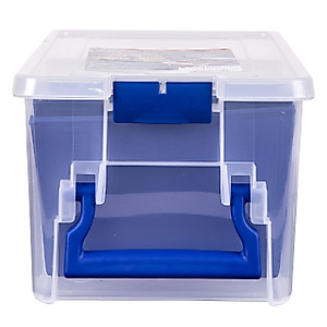 Flambeau Outdoors 4510 Clear Fishing Tackle Box Organizer - Super Half Satchel Soft Fishing Lure Storage Boxes, Bait Box Fishing Tackle Organizer, Tuff Tainer Tackle Box with Zerust Anti-Rust Dividers