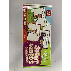 Coogam Sight Words Educational Flashcards - 220 Dolch Sightwords Game with Pictures & Sentences,Literacy Learning Reading Cards Toy for Kindergarten,Home School Kids 3 4 5 Years Old