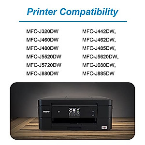 LC203 Ink Cartridges LC201 Compatible with Brother LC203XL LC203BK Ink Cartridges Works with MFC-J480DW MFC-J880DW MFC-J4420DW MFC-J680DW MFC-J885DW Printer(10 Pack), High Page Yield