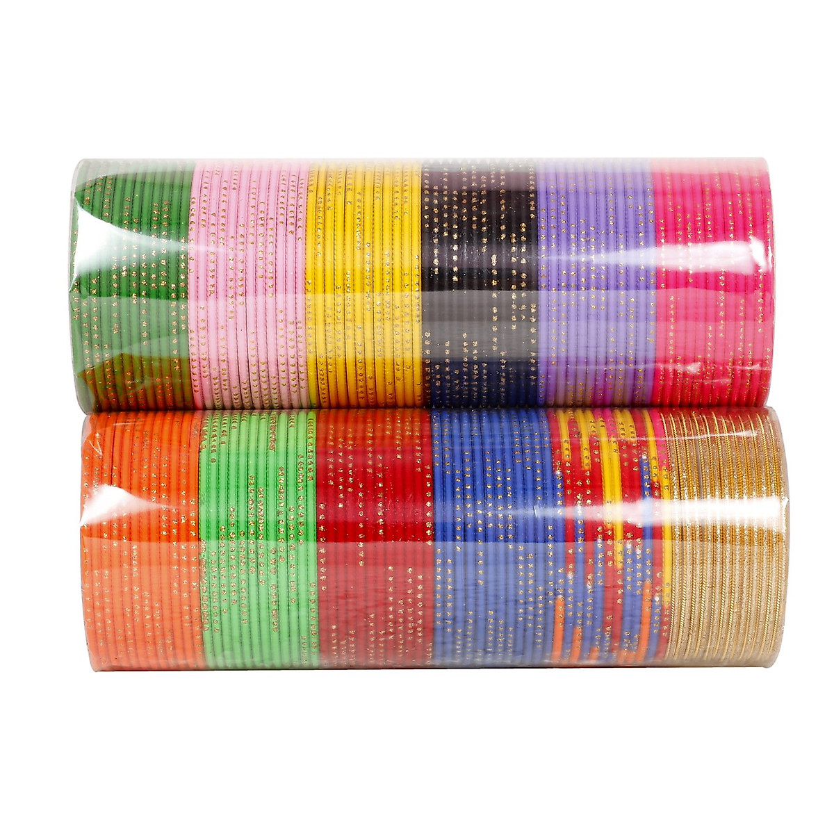 Ratna creation Bollywood Indian Traditional 144 pcs Multi Color Bangle Bracelet Set Women Wedding Partywear Arrangement Costume Jewelry Set (2.6)