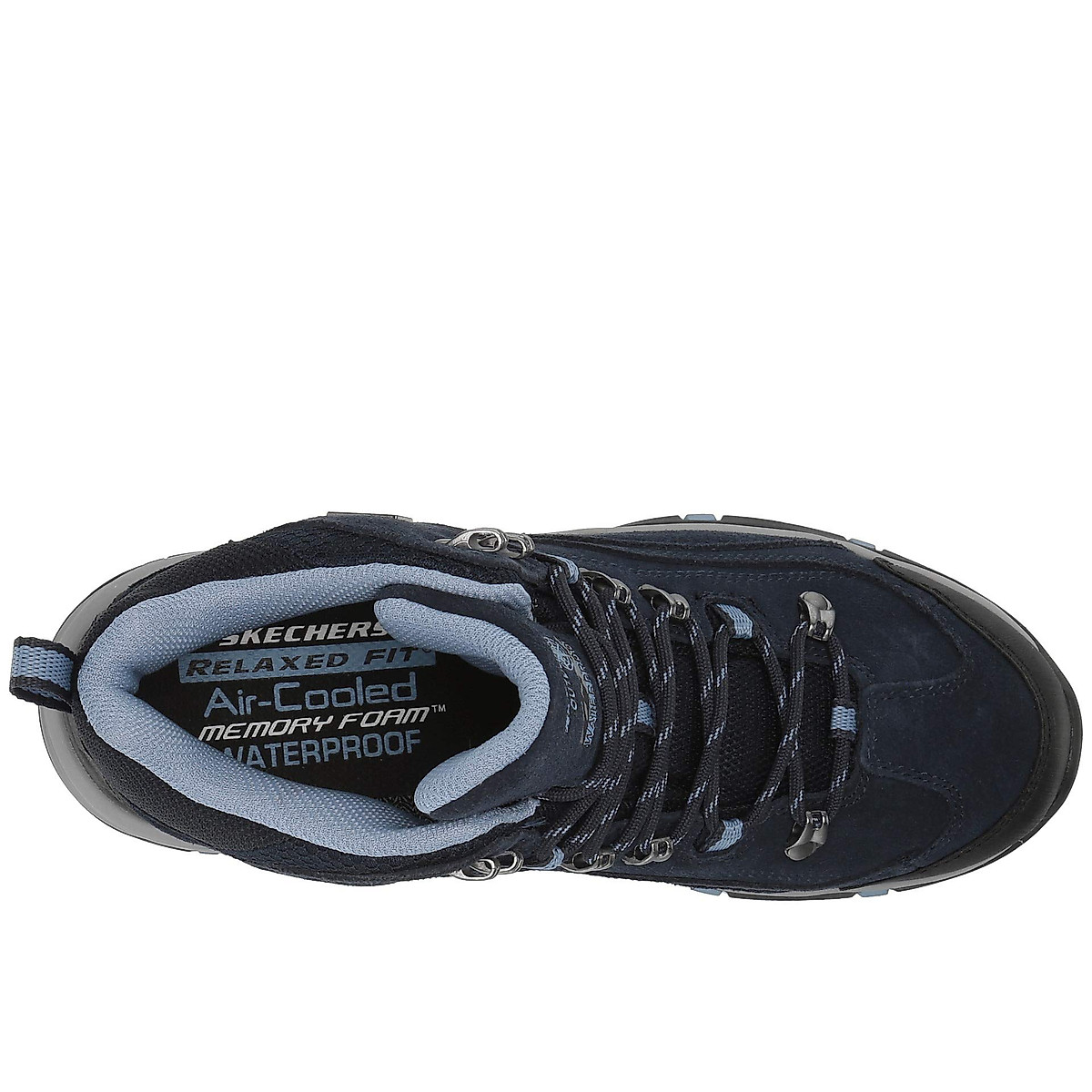 Skechers womens Hiker Hiking Boot, Navy/Grey, 8.5 US