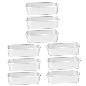 Abaodam Toaster Oven 6 pcs Tools Bake Breakfast Homemade Silicone Mold Gel Cover Stick Silver Mini Shape Trays Stone Oval Minimalism Gadget Bakeware Tin Oven Lid Heat Meat Pans Small