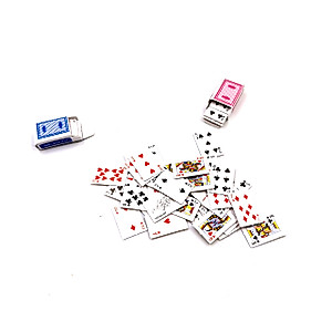 Taponukea Miniature Dollhouse Furniture Accessories Games Poker Playing Cards 1 12 Scale