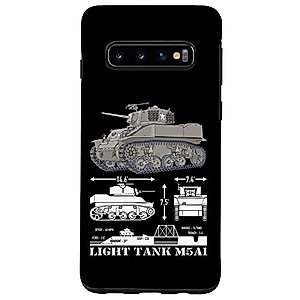 Galaxy S10 M5A1 Light Tank American WW2 Tanks Infographic Diagram Case