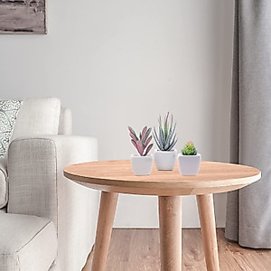 Kisangel 6Pcs Faux Succulents Artificial Simulation Succulents Cactus Artificial Potted Plants Cacti for Home Bonsai Decor Garden Greenery