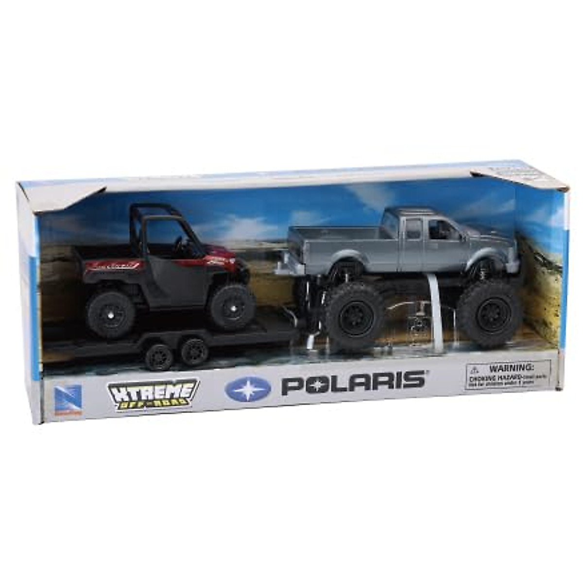 New-Ray Toys 4 X 4 Pick up Truck and Polaris Ranger (Vehicle Colors May Vary)