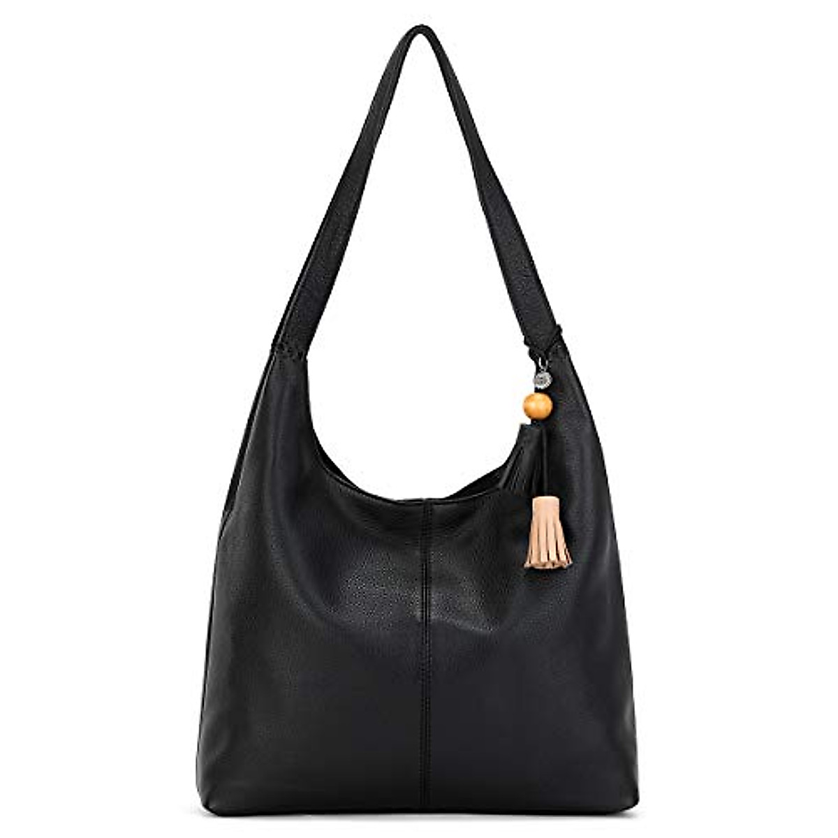 The Sak womens Women's Huntley Leather Hobo Handbag, Black, One Size US