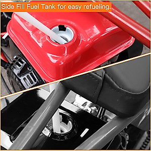 FVRITO Gas Fuel Tank for Hemi Predator 212cc 196cc 5.5hp 6.5hp Coleman CT200U CT200U-EX BT200X RB200 KT196 Massimo Baja Warrior MB200 GX160 GX200 Mini Bike Go Kart Clone Ghost Engine Parts Red