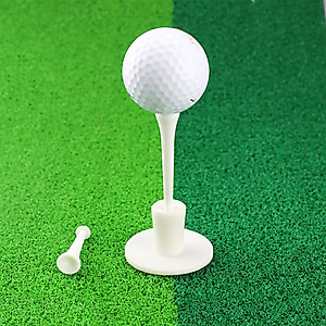 CRESTGOLF Rubber Golf Driving Range Tee Holder with Tees 2 SETS Count