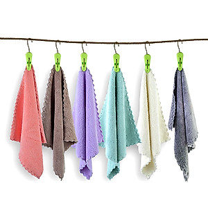 Kyapoo Baby Washcloths 12 Pack 12x12 Inches Microfiber Coral Fleece Extra Absorbent and Soft for Newborns, Infants and Toddlers