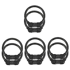 VANZACK 8 Pcs Wear-Resistant Bike Lock Convenient Bike Lock Sturdy Cable Lock Bike Chain Lock Reusable Bike Lock Daily Use Cycle Lock Multi-Function Bike Lock Abs Lock Disc Major