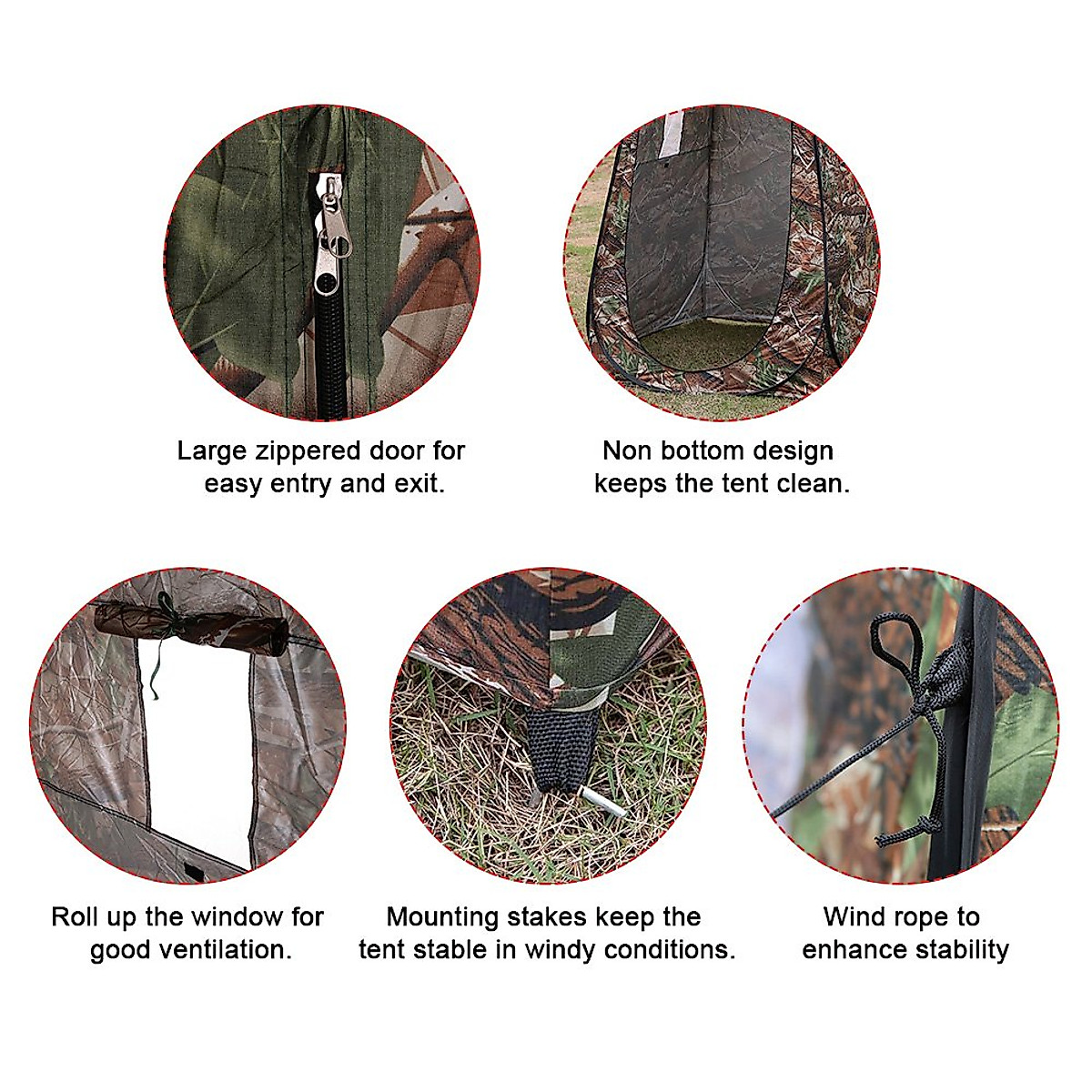 Taruor Pop Up Privacy Tent,Portable Privacy Shower Toilet Tent, Camping Pop Up Tent Beach Changing Tent