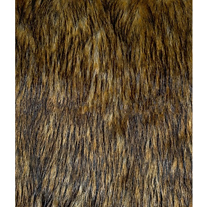 Faux Animal Fur Short/Long Pile 1400gram Heavy 65" Wide Fabric Full, Plush, Warm Soft Coat, Fashion Fursuit Costume - Sold by Continuous Yard (Grizzly Bear)