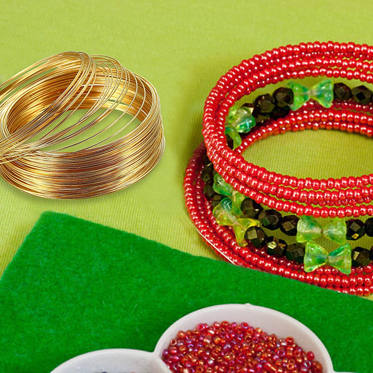 500 Loops Jewelry Wire Memory Beading Wire Steel Memory Wire Cuff Bangle Bracelet for Jewelry Making Supplies Art Creation Bracelet Necklace DIY Crafts Making Jewelry Making Dolls