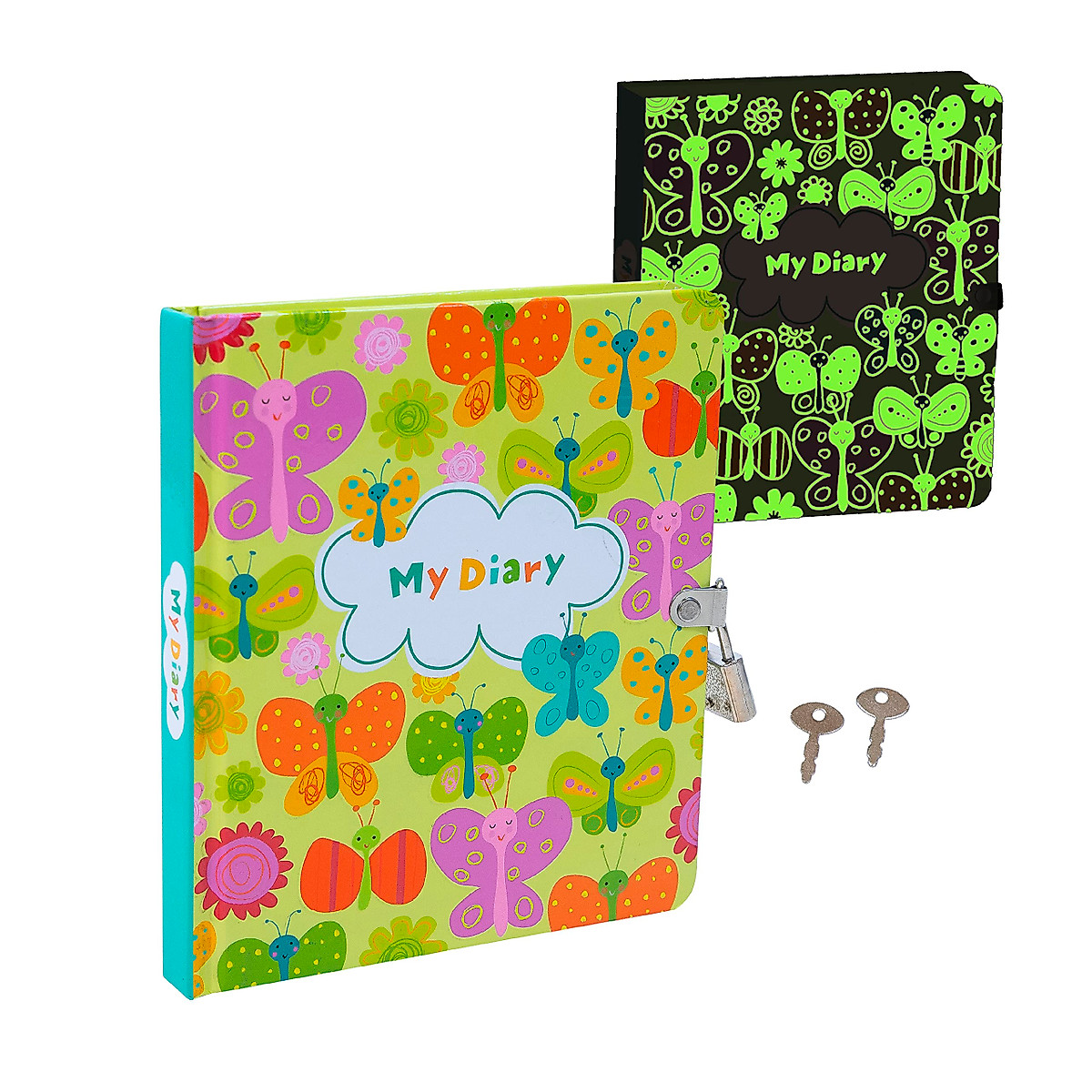 Peaceable Kingdom Press/Butterflies Glow in the Dark Lock & Key Diary