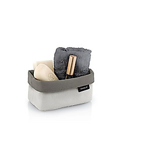 blomus Reversable Storage basket, sm, sand-taupe, Synthetic fibre, H 7 cm, B 9 cm, T 14 cm