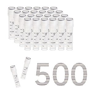 CryoKING Cryovials Sterile Tubes 2ml Lab Vials with Caps Cryovial for Low Temperature Storage, Pack of 500