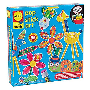 ALEX Toys Little Hands Pop Stick Art Craft Kit, Create Cute Animal and Flower Puppets, Allows Children to be Creative and Use their Imagination, For Ages 3 and up