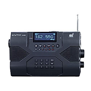 Kaito Emergency Radio Voyager Max KA900 Digital Solar Dynamo Crank Wind Up AM/FM/SW & NOAA Weather Stereo Radio Receiver with Bluetooth, Real-time Alert, MP3 Player, Recorder & Phone Charger, Black