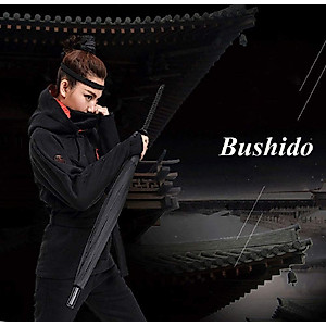 Neutral Samurai Umbrella， Japanese Umbrella Samurai Umbrella， Creative Strong Windproof Semi-Automatic Umbrella ，Decoration Cool Birthday Gift， Anime Same Umbrella (16 bone)