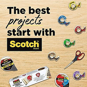 Scotch Magic Tape, Invisible, Home Office Supplies and Back to School Supplies for College and Classrooms, 4 Rolls with 4 Dispensers