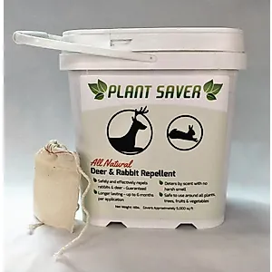 Plant Saver All Natural Deer & Rabbit Repellent, 4 lb. Tub, 20 refillable Bags