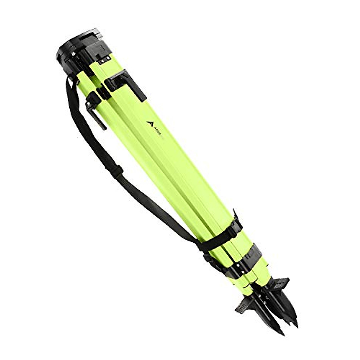 AdirPro High Visibility Universal Survey Tripod – Aluminum Laser Level Tripod – Transit Level Tripod - Quick Clamp - Heavy Duty Contractor Tripod 5/8” x 11” Thread (Green)
