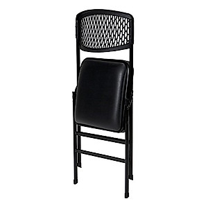 Cosco Products 60861BLK4E Commercial Fabric Folding Chair, Black