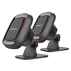 [2 Pack] Magnetic Phone Holder for Car, APPS2Car [Super Strong Magnet] Phone Mount for Car, Dashboard Magnetic Car Phone Holder Mount with Strong VHB Adhesive Mounting, Compatible with iPhone, Samsung