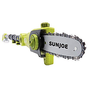 Sun Joe 24V-PS8-LTE 24-Volt 8-Inch, 14-Foot Reach, Cordless Telescoping Pole Chain Saw w/8-Inch Cutting Bar, Auto-Oiler, Adjustable Pole Head for Tree Trimming, Kit (w/2.0-Ah Battery + Quick Charger)
