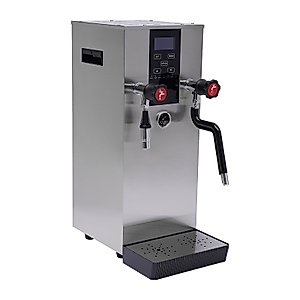 Commercial Milk Frother, 2500W Electric Steam Milk Frother, Multi-functional Steam Boiler, Espresso Machine with LED Display for Coffee Shop, Milk Tea Shop