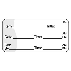 DayMark Safety Systems-IT110117 Removable Item/Date/Time Use-by Shelf-Life Label, 1" x 2" (Roll of 1000)